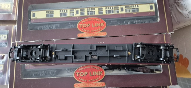 HORNBY TOP LINK R445 R4069 and R450 BR MK1 Coaches Crimson And Cream 00 ...
