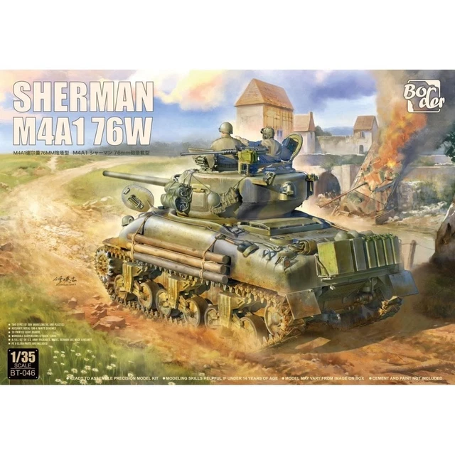 BORDER MODELS 1:35 Sherman M4A1 76W Tank Model Kit BT-046 £49.95 ...