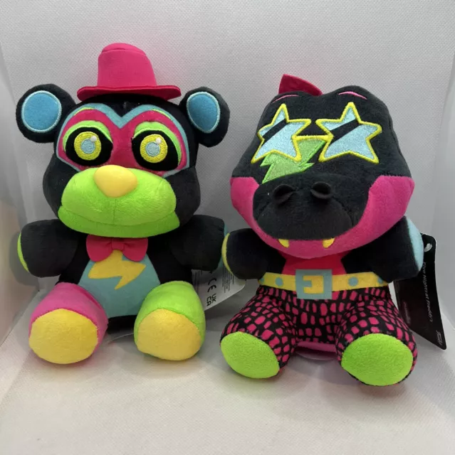 Peluche Five Nights At Freddys Fnaf Blacklight Montgomery Gator And Freddy Funko Nuovo Eur 4036