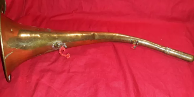 ANCIENNE CORNE DE CHASSE/CORNE D'APPEL TROMPETTE 36,5 CENTIMETRES ...