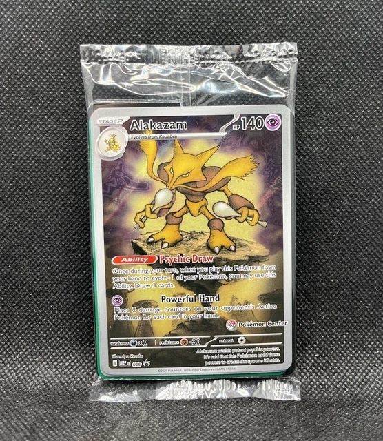 ALAKAZAM 009 BLACK Star Promo POKEMON CENTER SEALED NEW Pokémon MEGA ...