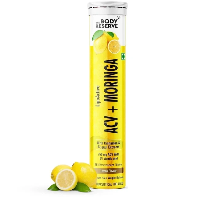 THE BODY RESERVE ACV Moringa | Lemon Flavor - 20 Tablets £17.57 ...