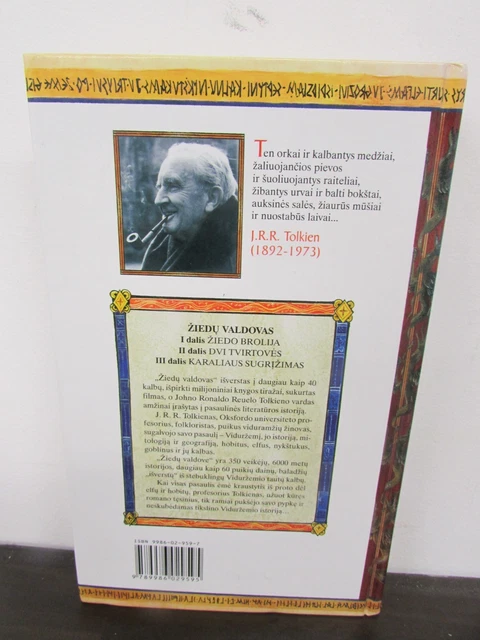 LORD OF THE Rings Return of the King J.R.R.Tolkien Lithuanian Language ...