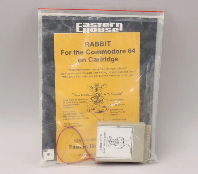 RABBIT FAST LOAD Cartridge for Commodore 64 C64 Complete w ...