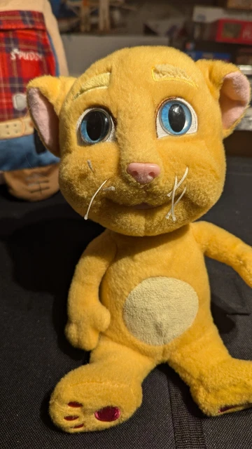 2013 DRAGON-I TALKING Tom Ginger Cat Interactive Talk Soft Plush Toy ...