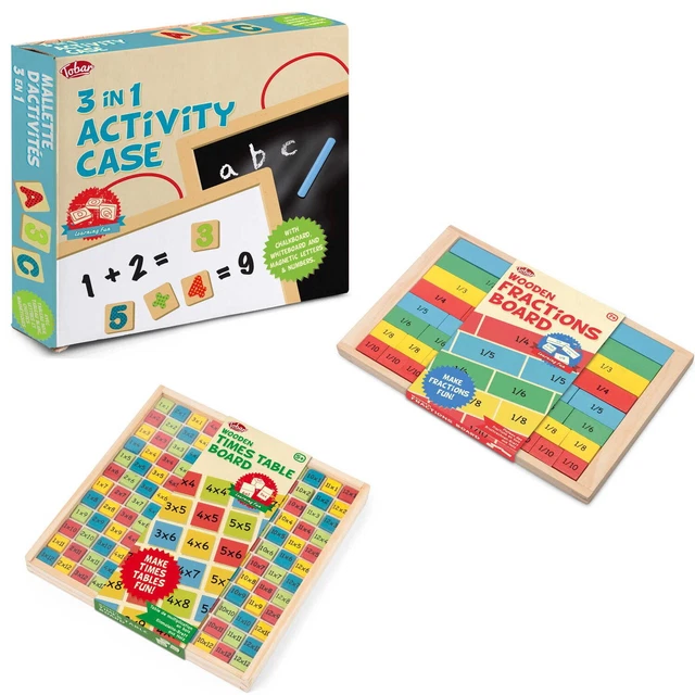 WOODEN HOME SCHOOL Maths Fractions Writing Activity Sets Tobar (1 ...