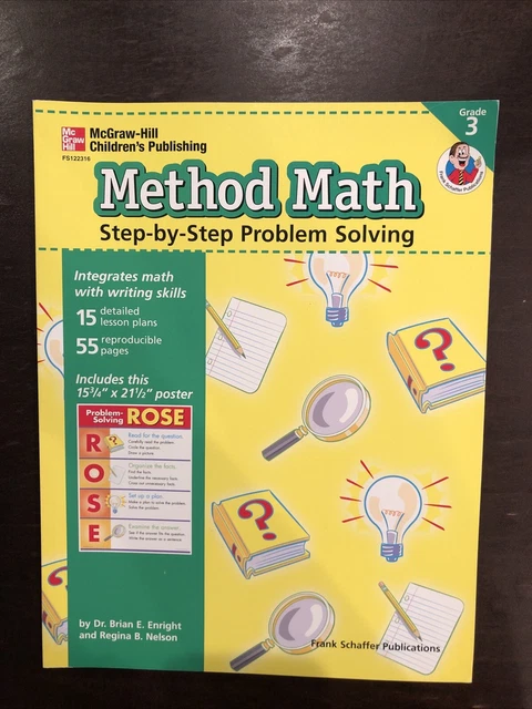 METHOD MATH STEP By Step Problem Solving Integrates Writing Skills ...