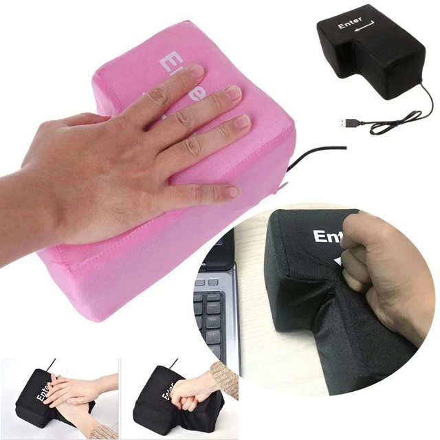 COMPUTER HUGE ENTER Key Big Giant USB Keyboard Vent Button Pillow ...