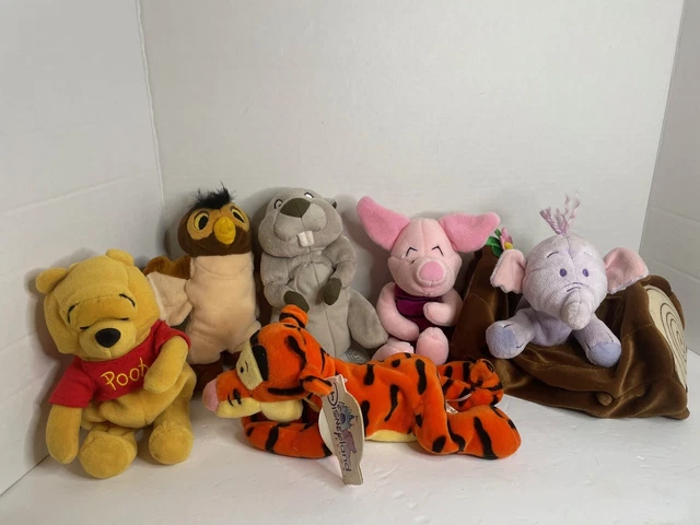 DISNEY WINNIE THE Pooh Plush Lot Tigger Piglet Owl Heffalump Eeyore ...