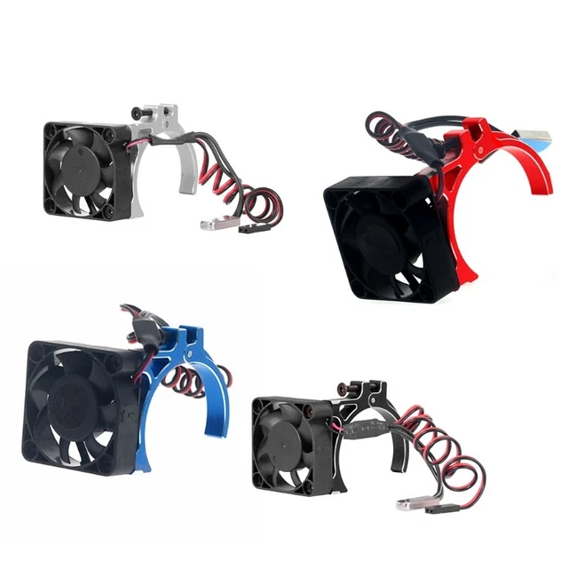 RC CAR MOTOR Cooling Fan with Thermal Sensor Aluminum Alloy Clamps ...