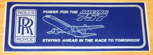 RR ROLLS-ROYCE RB211 Boeing 757 Engines Sticker £6.00 - PicClick UK