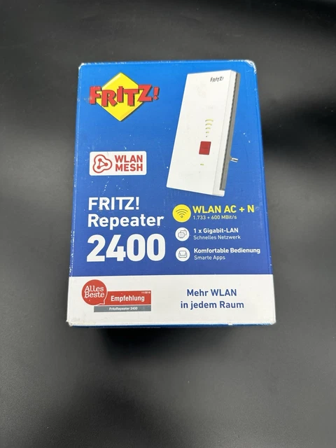 AVM FRITZ!REPEATER 2400 WLAN Mesh Repeater Fritzbox WPS Signal ...