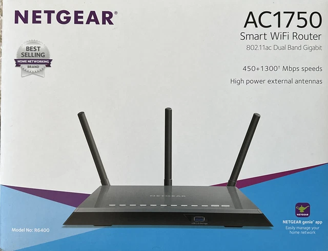 NETGEAR AC1750 WIRELESS-AC Dual-band Gigabit Router With 4-port R6400 ...