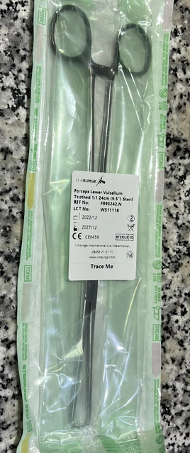 UNISURGE STERILE FORCEPS lewer Vulsellum toothed 24CM X 10 £8.99 ...