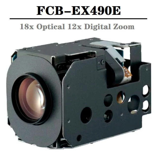 ORIGINAL SONY FCB-EX490E FCB-EX490EP 18x Optical Zoom Color Block ...