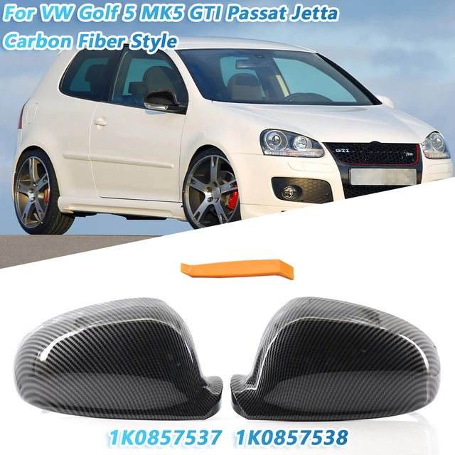FOR VOLKSWAGEN VW Golf 5 GTI MK5 Jetta Carbon Fiber Style Side Mirror ...