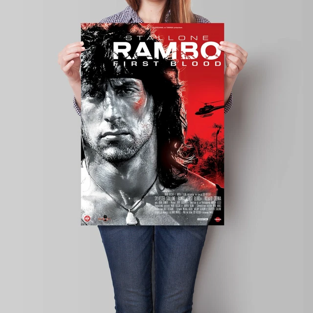RAMBO FIRST BLOOD Movie Poster Sylvester Stallone £15.36 - PicClick UK