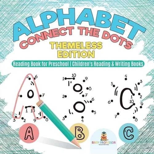 ALPHABET CONNECT THE Dots Themeless Edition Reading Book For Preschool ...