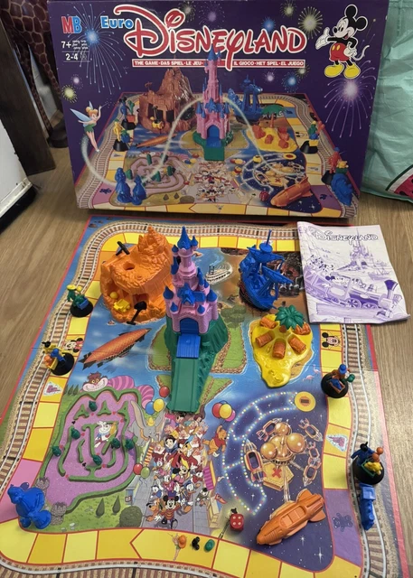DISNEY EURO DISNEYLAND Board Game Vintage 1992 Rare Complete MB Milton ...