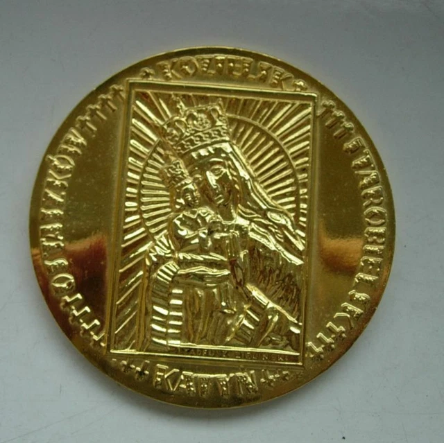 POLAND POLISH WWII KATYN NKVD massacre MEDAL POW gilding RARE type 70mm ...