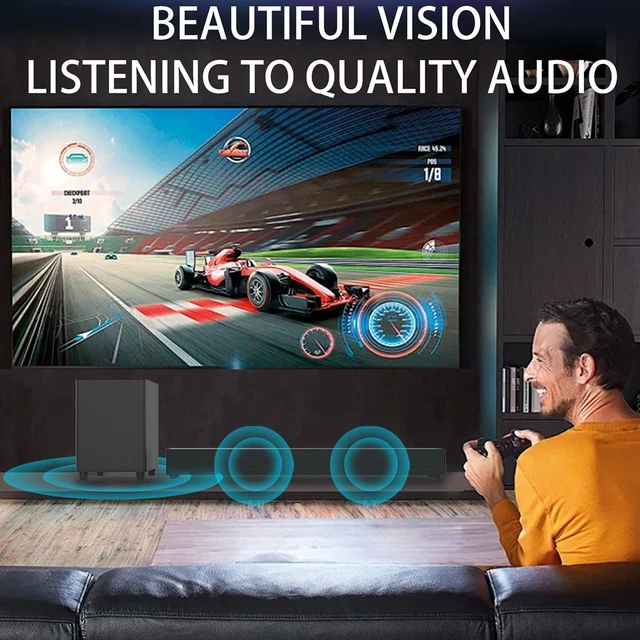 BLUETOOTH KARAOKE SOUNDBAR w/ Subwoofer for TV Home Theater Computer ...