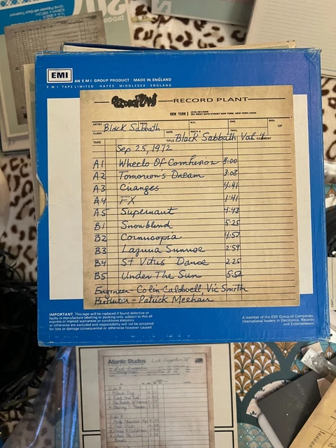 VINTAGE EMI Reel – UK 1972 Studio Tape – Vol. IV Material £358.77 ...