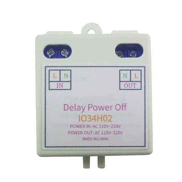 AC 120V 220V Time Delay Relay on Delay OFF 1-480Min Adjustable Delay ...