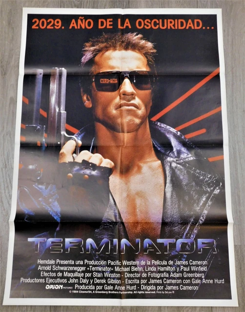 TERMINATOR AFFICHE SOUTH America ORIGINALE 68x104cm 27"41" 1984 ...