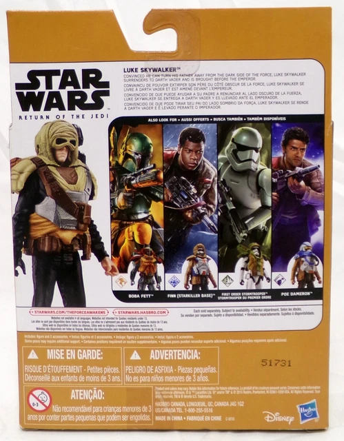 STAR WARS EL Regreso Del Jedi Armadura Luke Skywalker Figura 3.75 ...