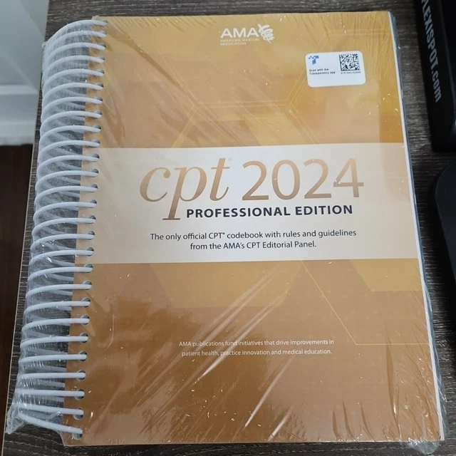 AMA CPT 2024 Professional Edition Codebook Medical Coding Spiral Bound ...