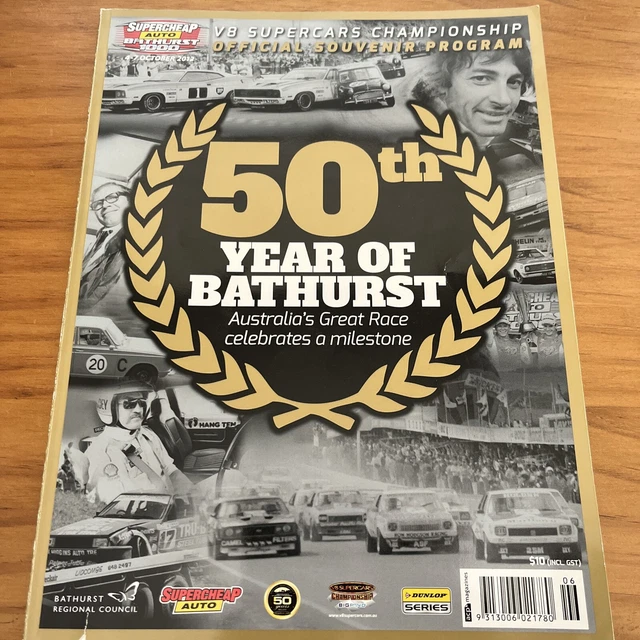 2012 V8 SUPERCARS Bathurst Official Souvenir Program - 50 Years of Bathurst $3.83 - PicClick AU