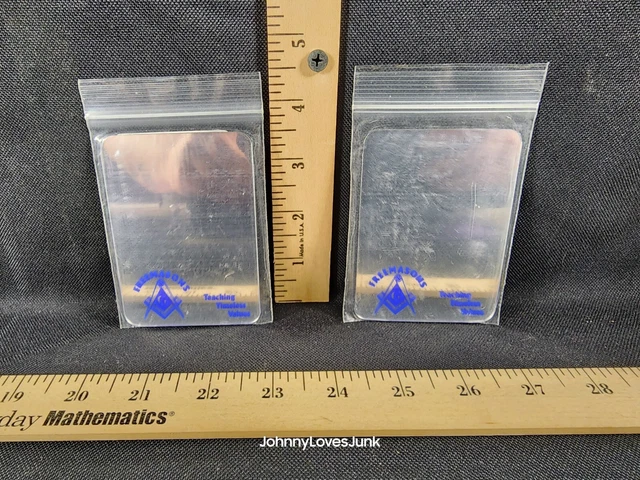 VINTAGE FREEMASONS SELF Reflection Mirror "Teaching Timeless Values" 2 ...