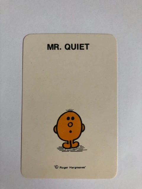 RARE 1970S MR MEN Children Cartoon Blank Back Swap Card Roger ...