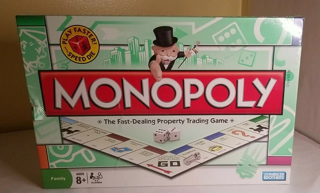 MONOPOLY CLASSIC BOARD Game With Speed Die 2008 Parker Bros. ~ Sealed £ ...