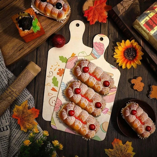 4 PCS UNFINISHED Wood Chip Multi-use Graffiti Board Craft Blocks $28.15 ...