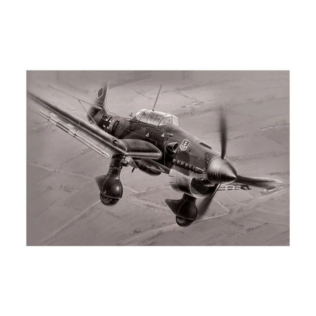 ZVEZDA WWII MINI German 1/72 JU-87B2 "Stuka" - German Dive Bomber SW ...