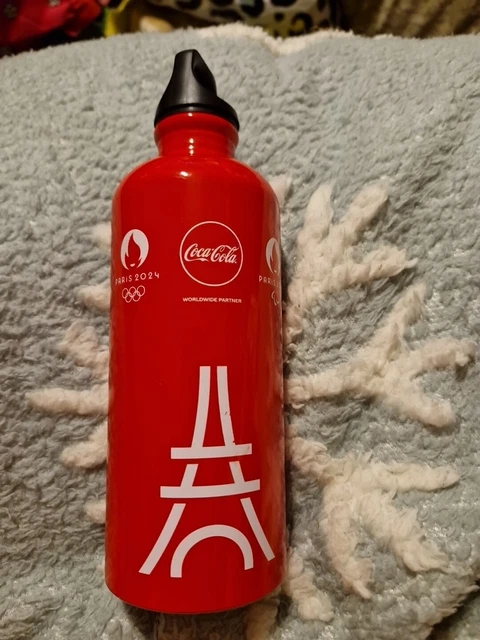 AUTHENTIC PARIS 2024 Olympics Coca Cola Hard Shell Water Bottle Eiffel ...