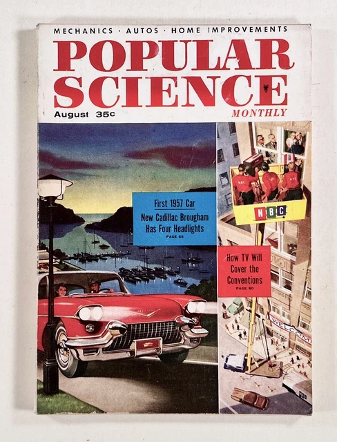1956 AUG POPULAR SCIENCE jet air travel MAYFLOWER REPLICA station wagon ...