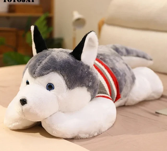50-120CM GIANT DOG Plush Toys Soft Cartoon Doll Cushion Bed Decor Kids ...