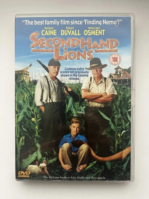 SECOND HAND LIONS Dvd Film Movie Michael Caine Robert Duvall Uk Region ...