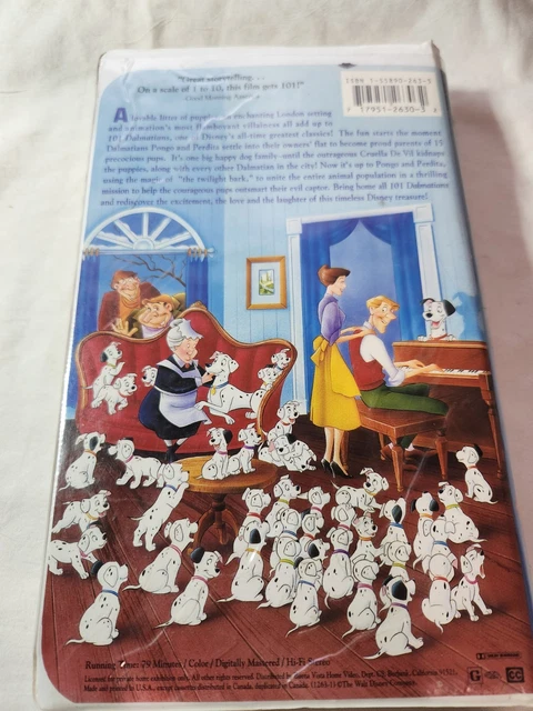 101 DALMATIANS VHS Walt Disney Clamshell Animated £8.87 - PicClick UK