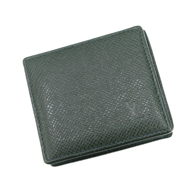 LOUIS VUITTON TAIGA Compact Coin Case M30384 Epicea Green Snap Wallet ...