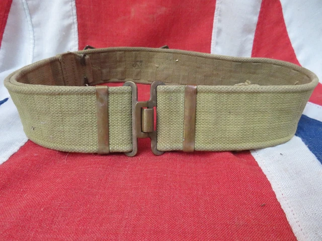 1943 WWII BRITISH Army Military 1937 Pattern Webbing Belt, Economy ...