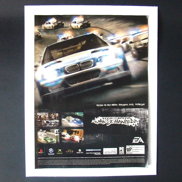 NEED FOR SPEED Most Wanted Print Advertisement Poster Original PS2 Xbox ...
