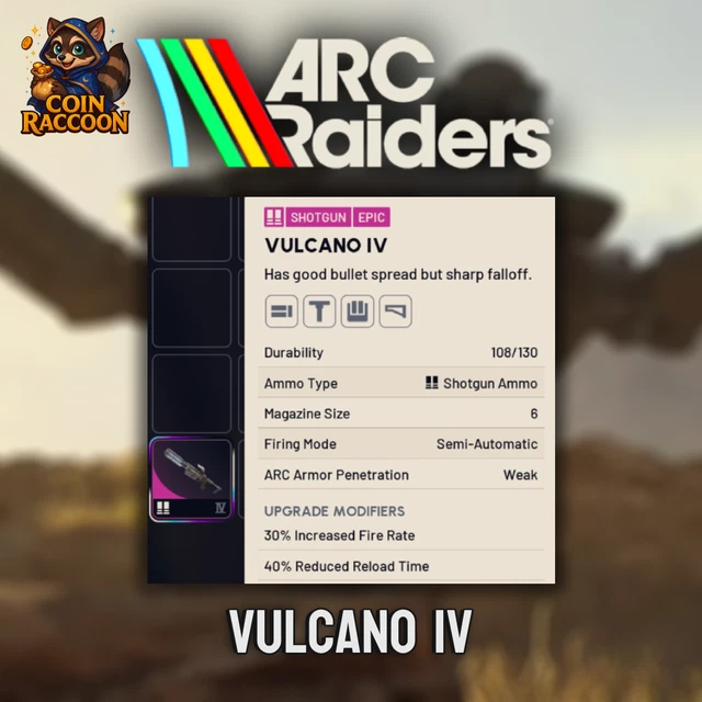 ARC RAIDERS 💫 Weapon: Vulcano IV 💫 Schnell und Sicher 💫 24/7 💫 Günstig ...