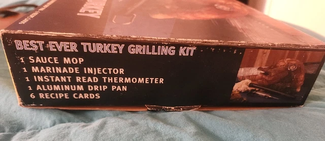 NOS STEVE RAICHLEN Best Of BBQ Turkey Grilling Kit Meat Thermometer ...