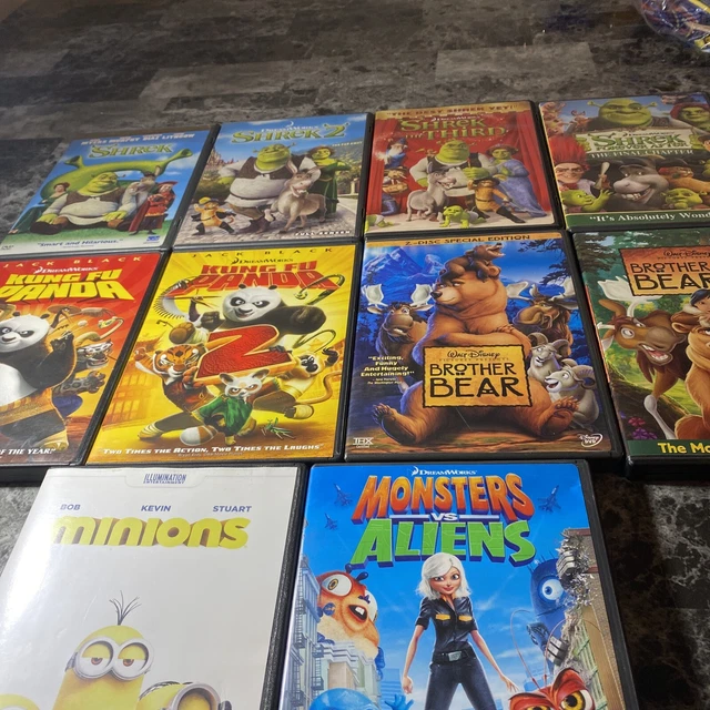 DREAMWORKS DISNEY DVD lot 10 dvds kung fu panda shrek Brother Bear £6. ...