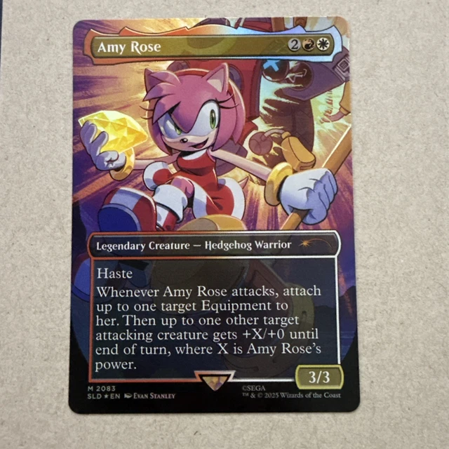 🌟 AMY ROSE RAINBOW 🌈 FOIL Sonic Secret Lair MTG 🌟 £17.16 - PicClick UK