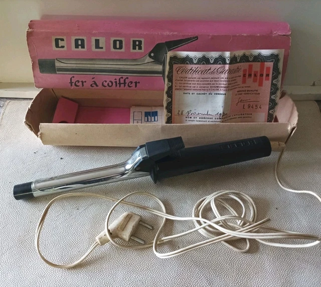 ANCIEN FER A coiffer CALOR avec boîte d'origine certificat d ...
