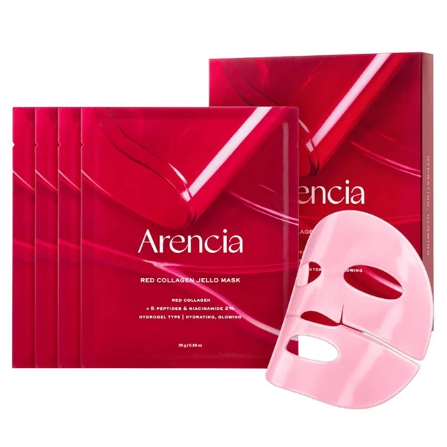 ARENCIA RED COLLAGEN Tensioning Sheet Masks - 4 pieces £26.89 - PicClick UK
